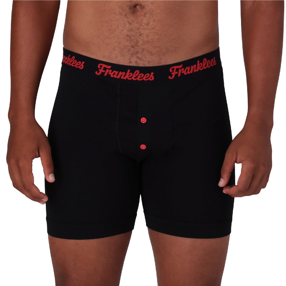 Button Fly Boxer Brief | Soft Cotton | Red Logo – Franklees